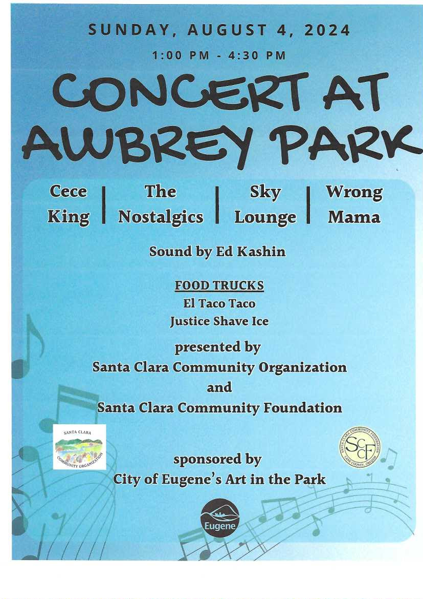 Concert at Awbrey Park – Sunday, August 4 | Santa Clara Community ...