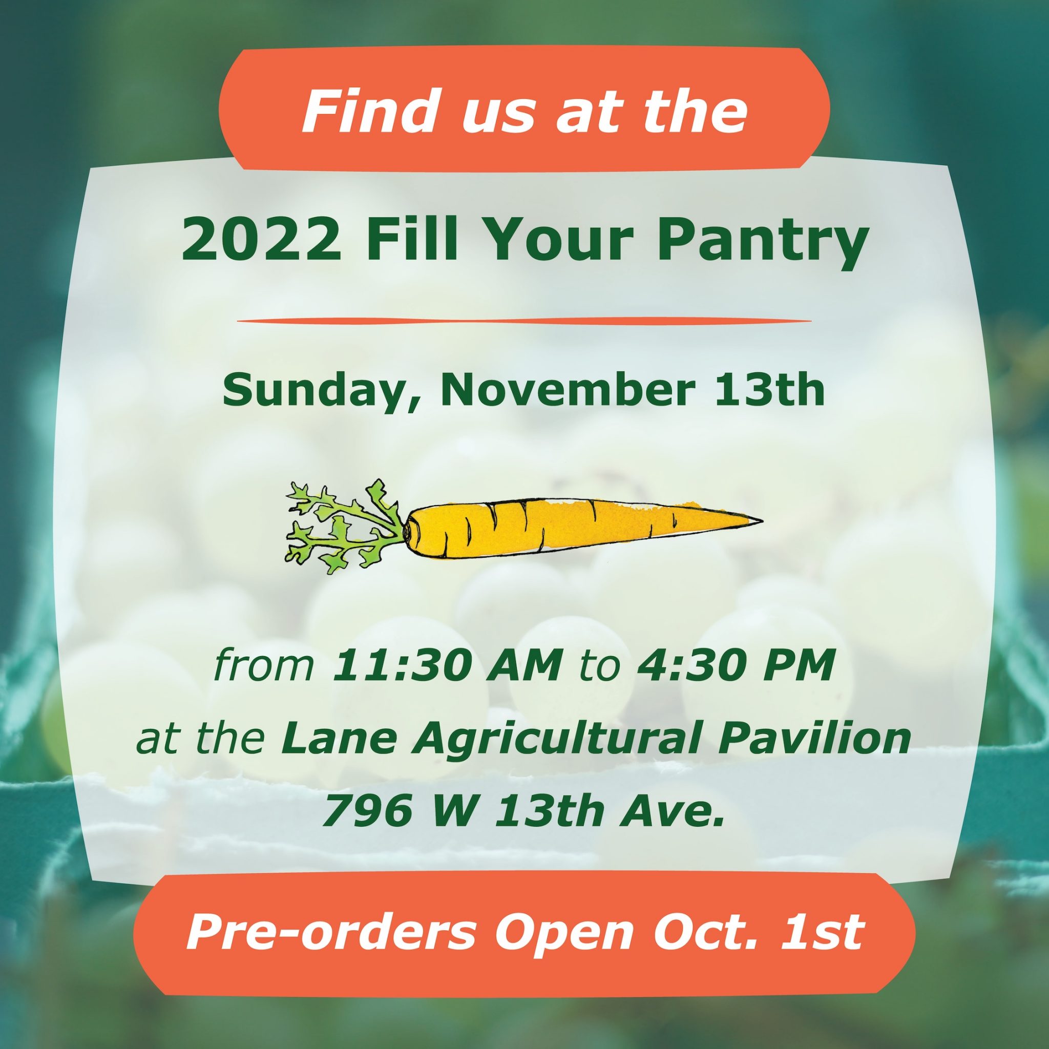 2022 Fill Your Pantry event is this Sunday, Nov 13 – 11:30 am to 4:30 pm | Santa Clara Community ...